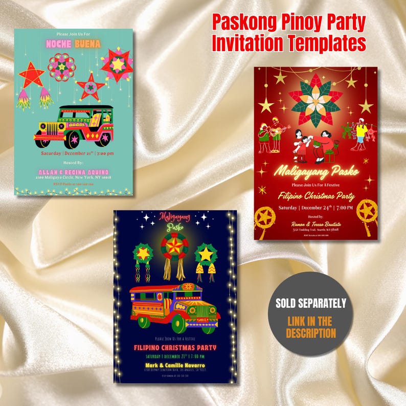 Editable Paskong Pinoy Filipino Christmas Party Welcome Sign Template ...