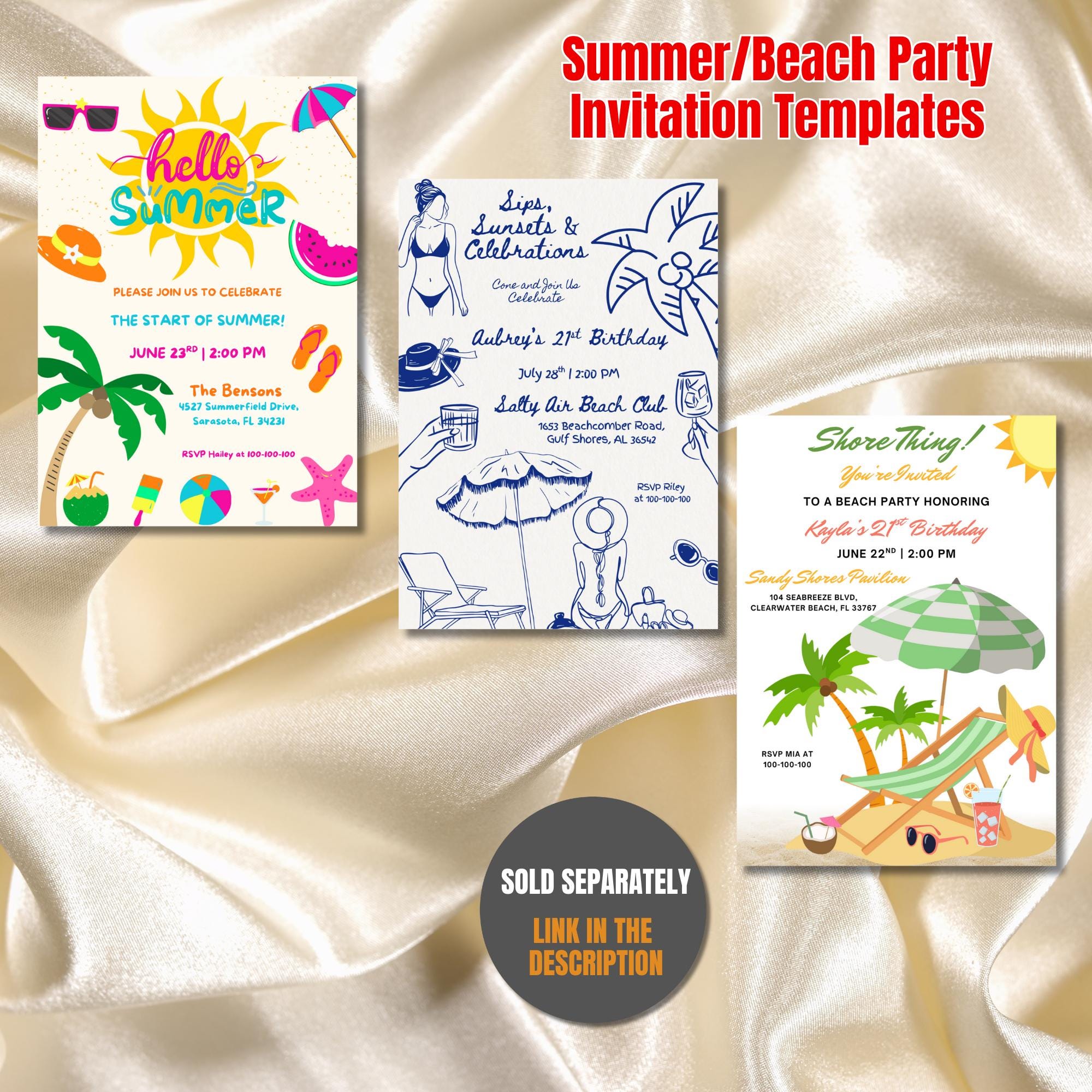 Editable Summer Party Welcome Sign Template, Printable Hello Summer ...
