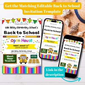 Editable Back to School Open House Welcome Sign Template, Printable ...