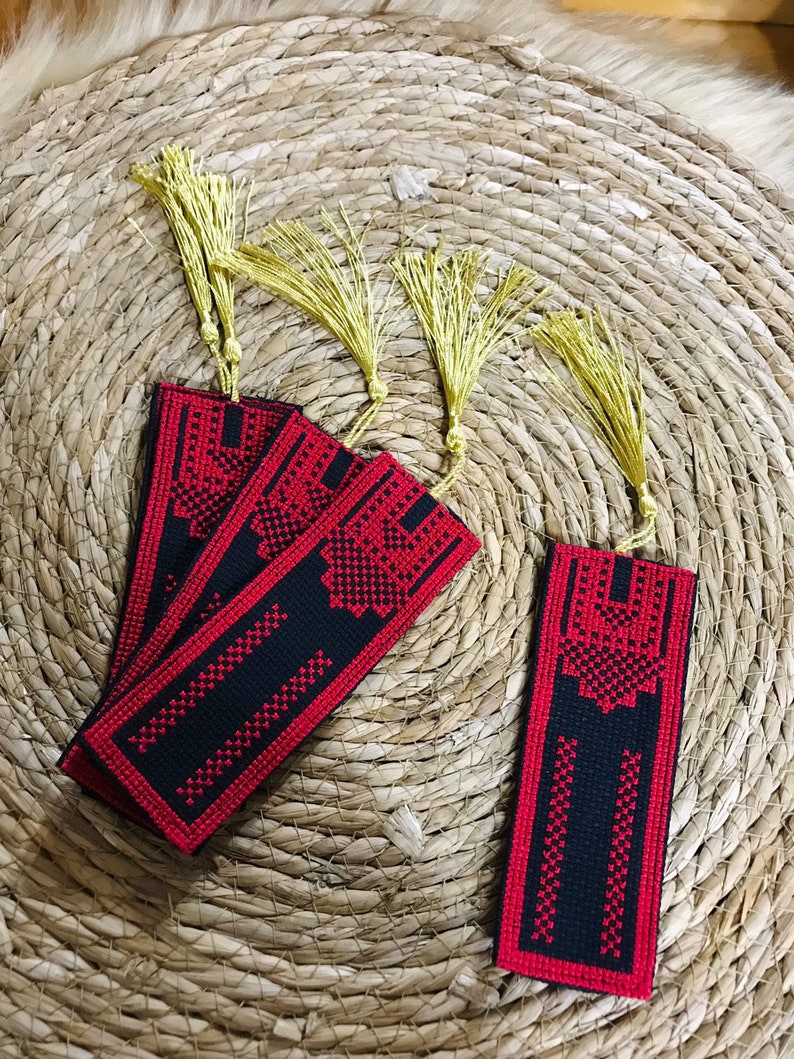 Tatreez Bookmarks Palestine Embroidered Bookmark Palestine Thobe ...