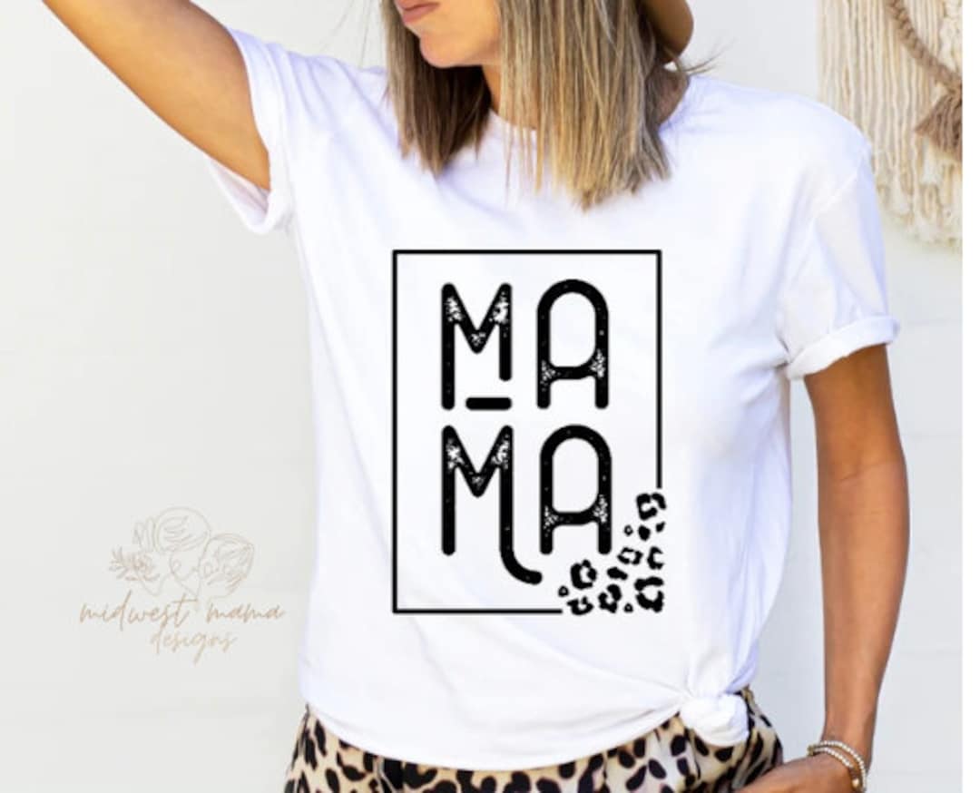 Mama Cheetah Tee Mama Tee Cheetah Print - Etsy
