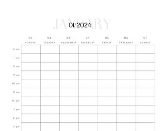 Monthly Bundle Printable Planner Year 2024 January December A4 A5 ...