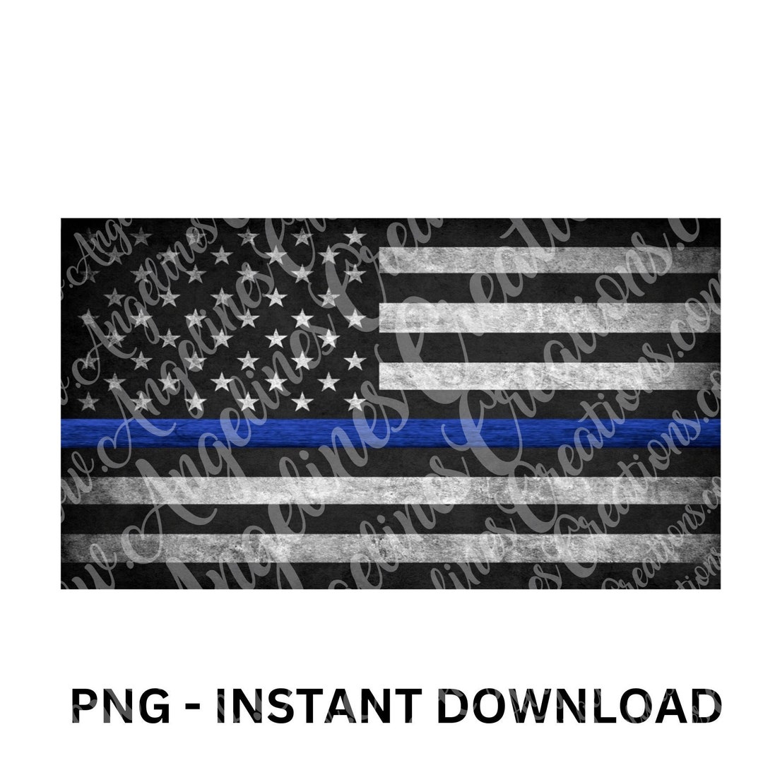 Police Flag, Thin Blue Line, American Flag, Instant Digital Download ...