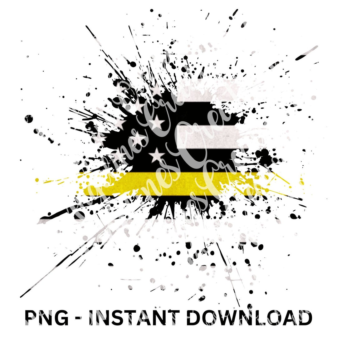Thinyellow Line Dispatcher Design Flag Splash, Grunge Splash, Splatter ...