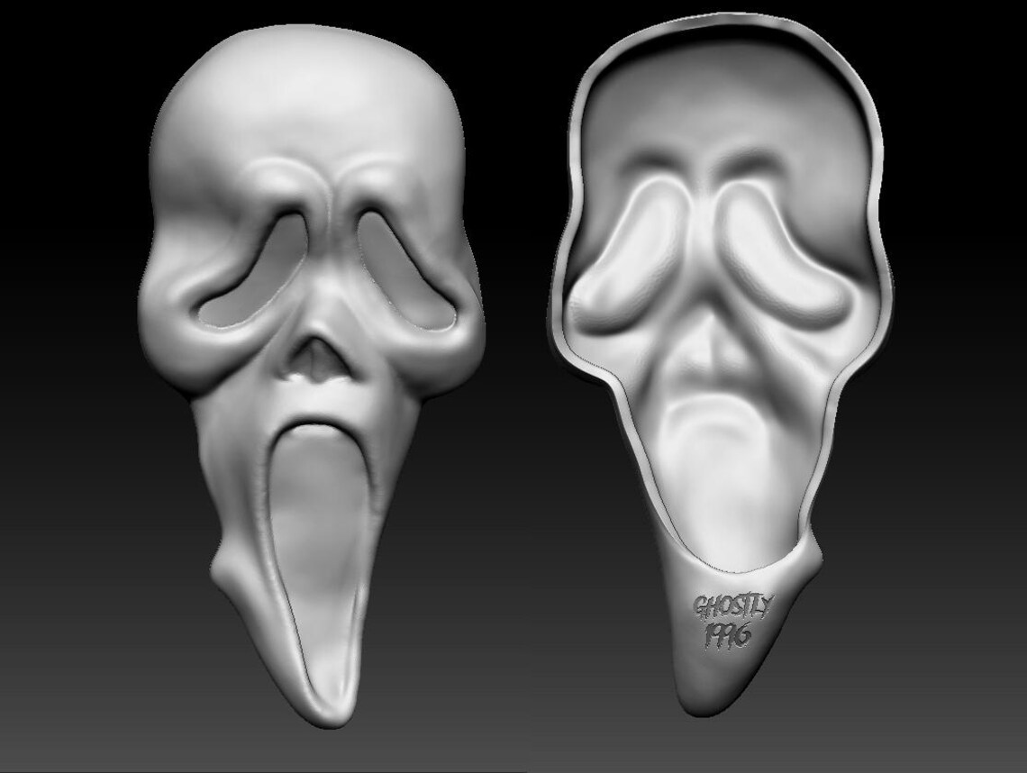 Ghostface Mask From Scream 1 Scanned 3d - Etsy