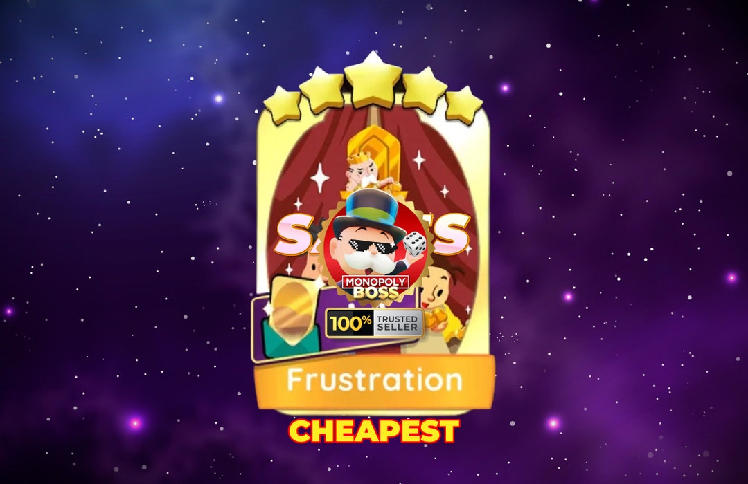 Frustration Monopoly Go Golden 5 Star Sticker LIMITEDTIME - Etsy