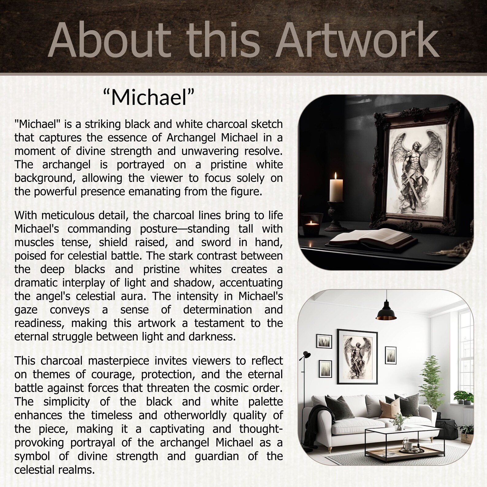 Archangel Michael Print, Angelic Wall Art, Christian Religious Art ...