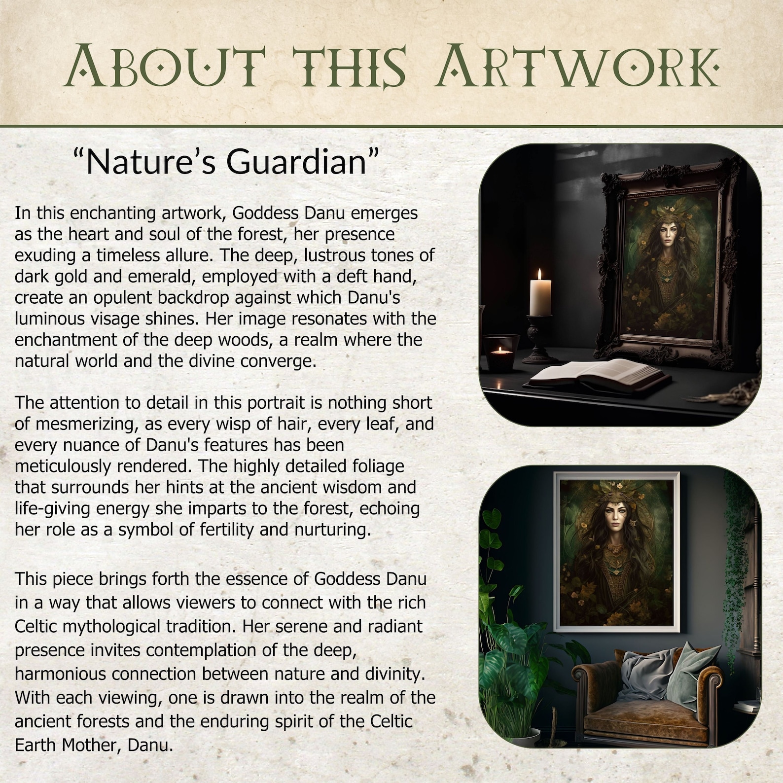 Goddess Danu Print, Celtic Mythology Art, Goddess Mythology Art, Sacred ...