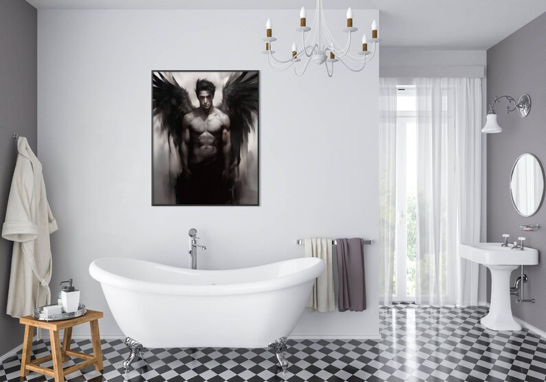 Fallen Angel Digital Print, Mythology Art, Dark Angel Print, Religious ...