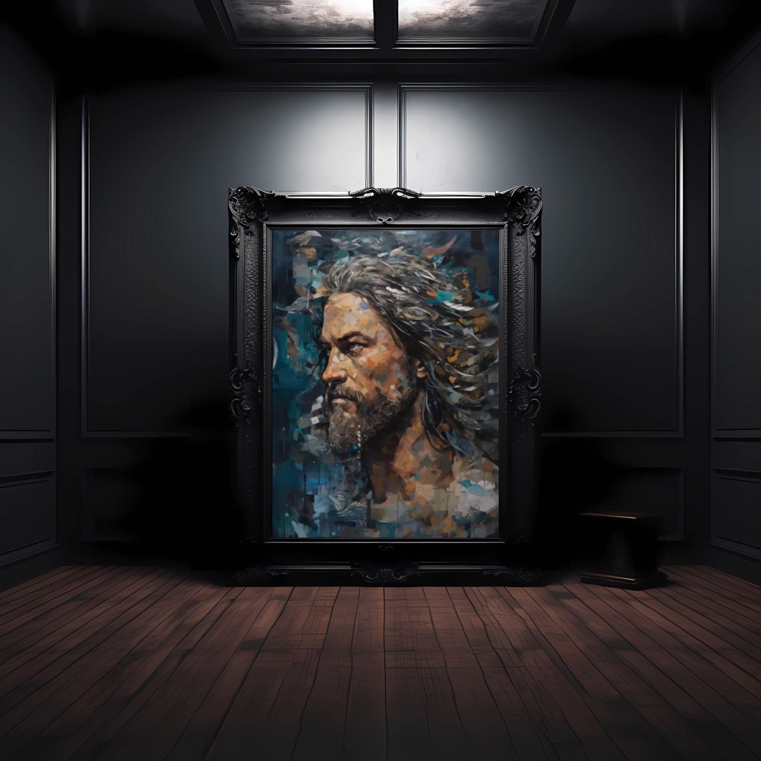 Poseidon Digital Print, Greek Mythology Print, God of the Sea Art ...