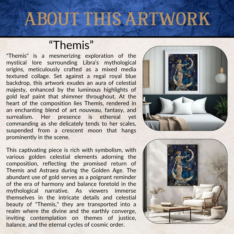 Themis Digital Print, Greek Mythology Art, Libra Print, Zodiac Wall Art ...