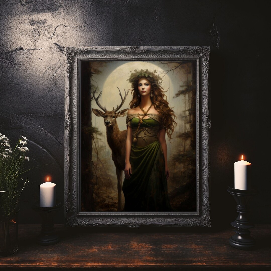 Goddess Diana Digital Print, Roman Mythology Art, Roman Goddess Art ...