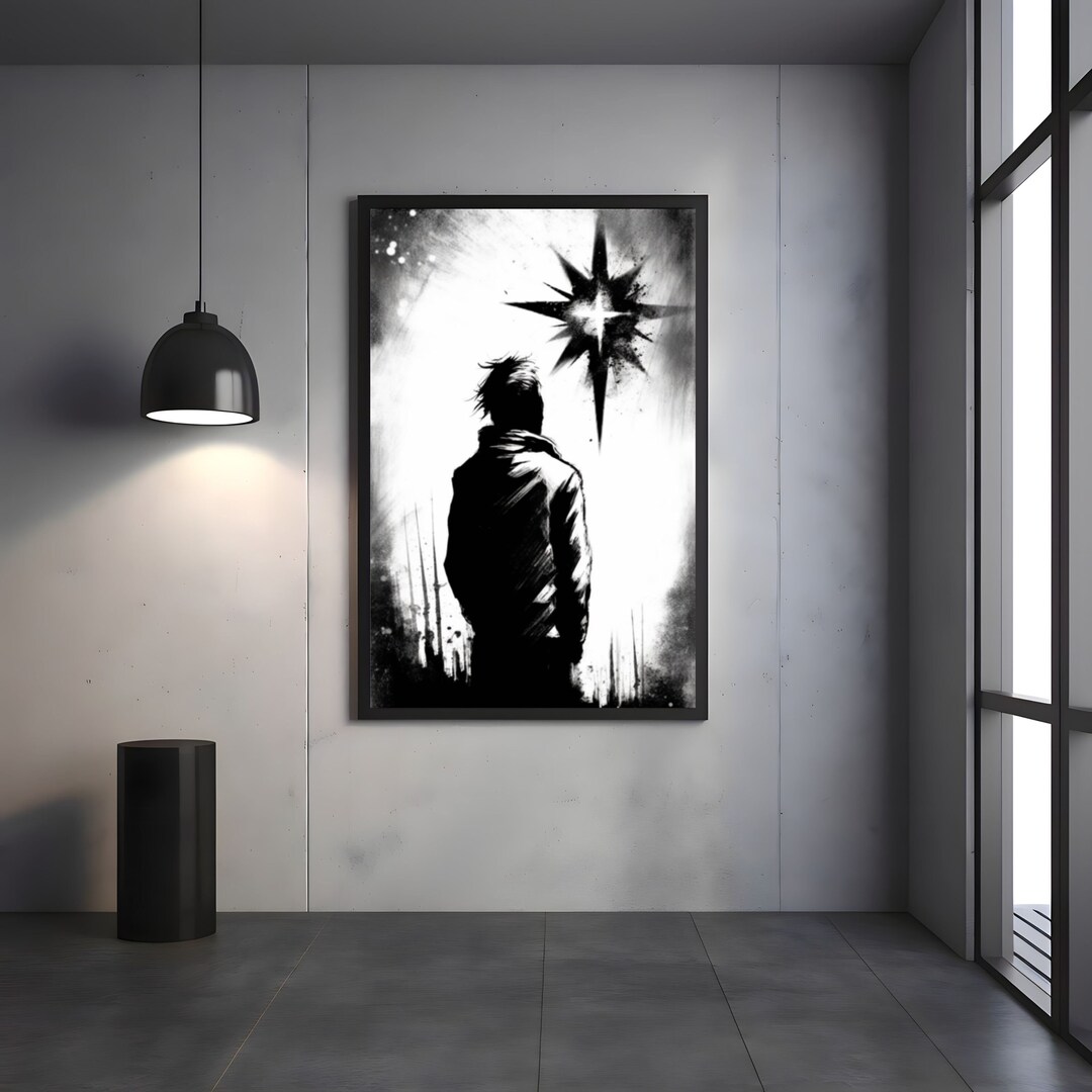 North Star Digital Print, Mythology Art, Sacred Space Art, Celestial ...