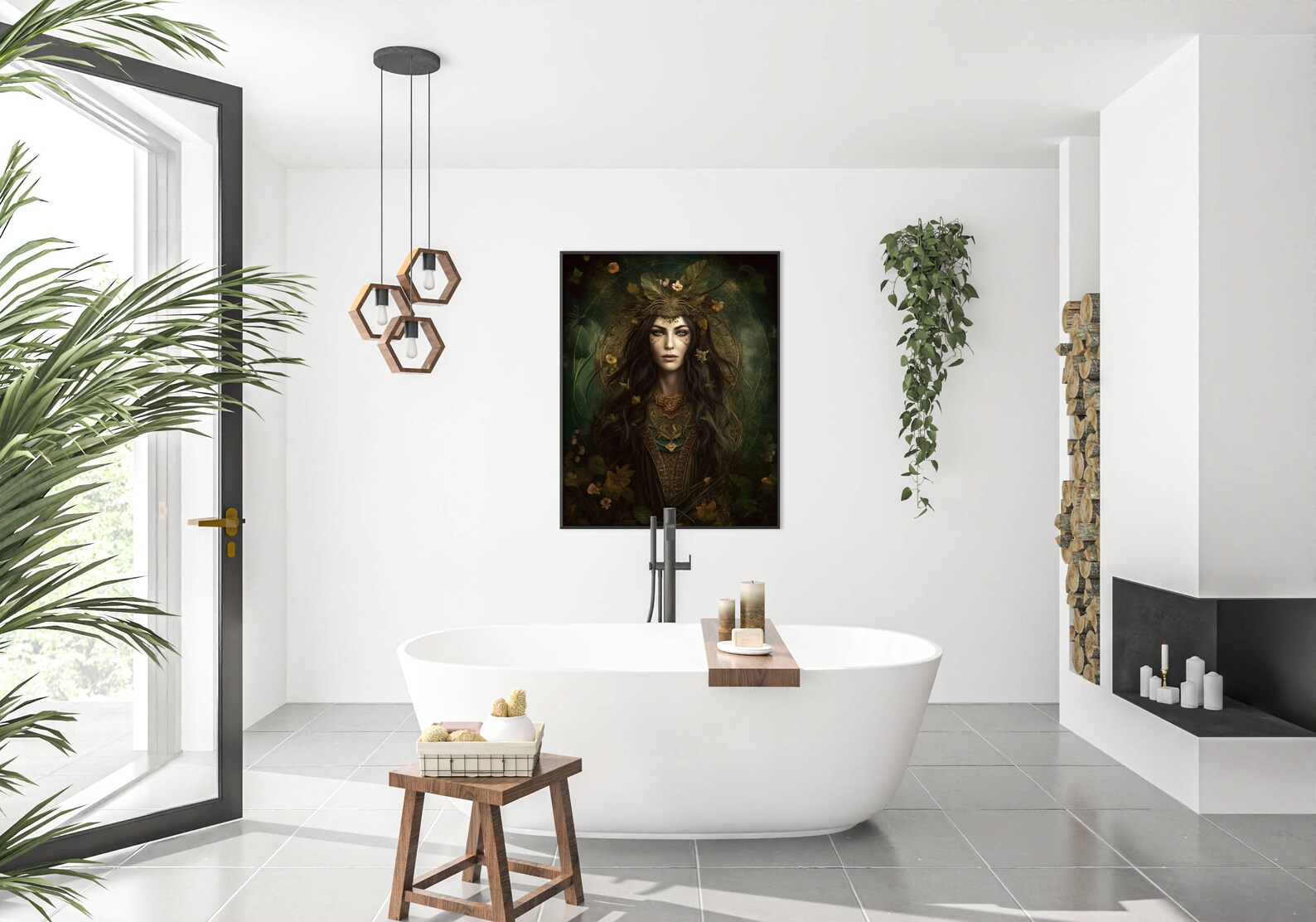 Goddess Danu Print, Celtic Mythology Art, Goddess Mythology Art, Sacred ...