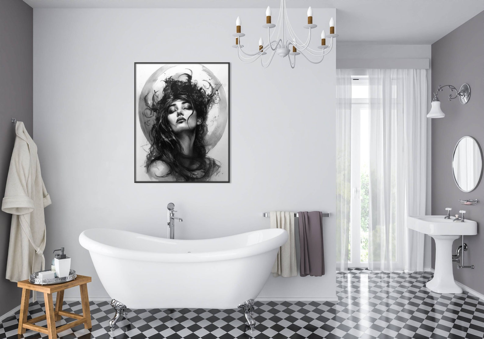 Goddess Lilith Print, Mesopotamian Mythology Art, Sacred Space Art ...