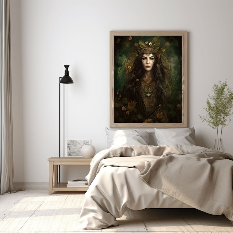 Goddess Danu Print, Celtic Mythology Art, Goddess Mythology Art, Sacred ...