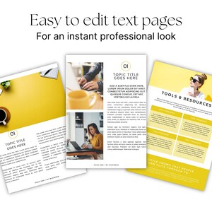 Ebook Template Canva Yellow / Workbook Template / Lead Magnet ...