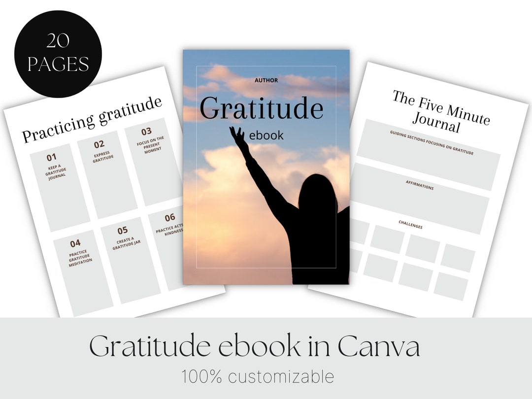 Digital Gratitude Journal / Printable Ebook for Daily Reflection ...