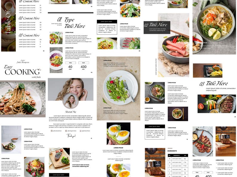 Editable Recipe Template / Ebook for Chefs / Fully Editable in Canva ...