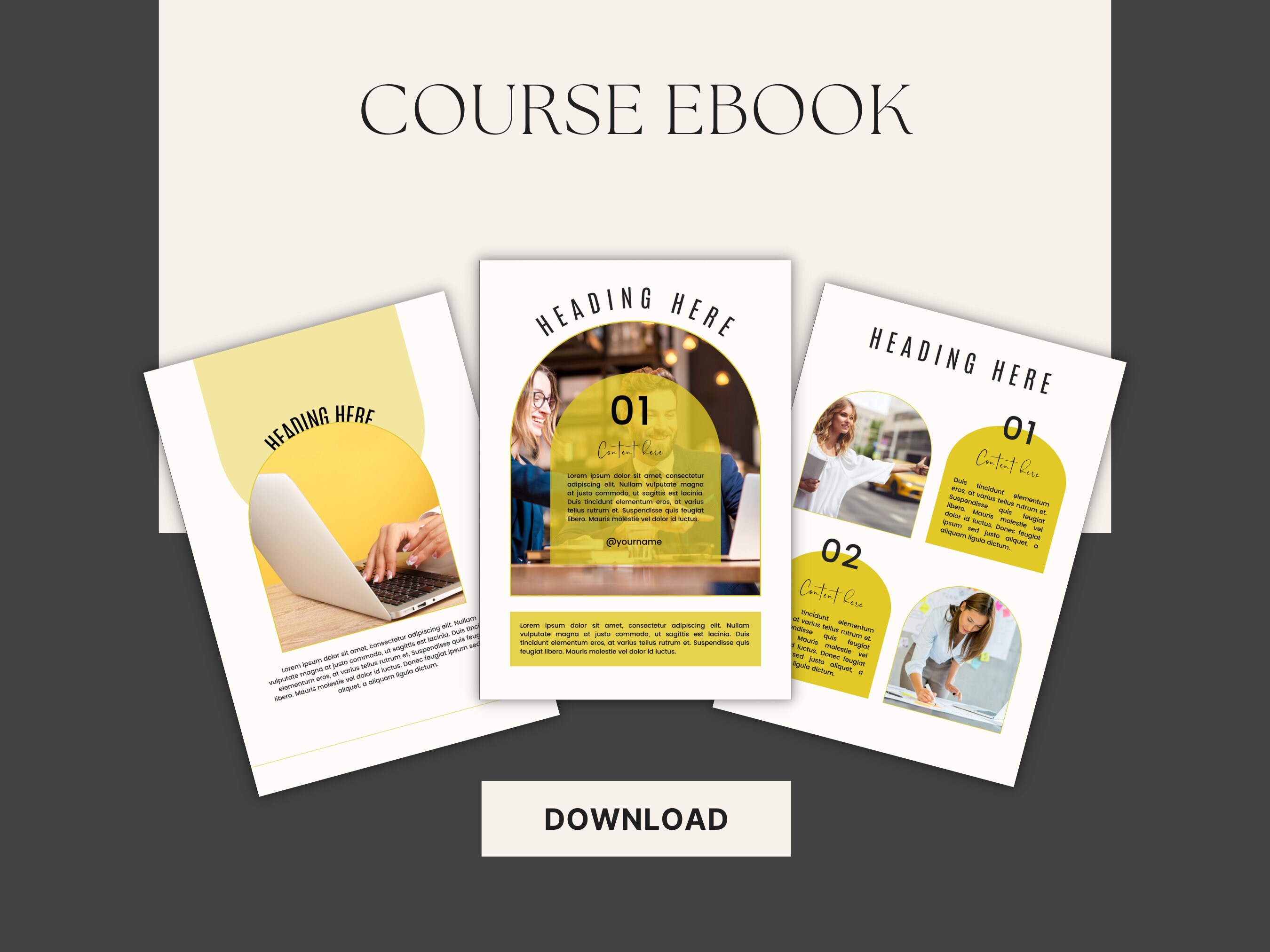 Business Ebook Yellow / Ebook Template Canva Yellow / Lead Magnet ...