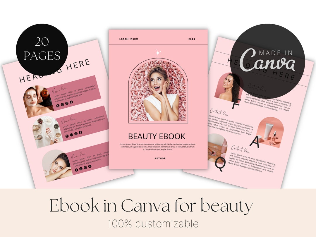 Professional Beauty Ebook Layout / Complete Beauty Ebook Template ...