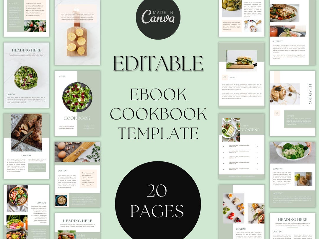 Editable Template / Ebook for Chefs / Fully Editable in Canva / Beige ...