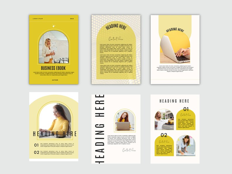 Business Ebook Yellow / Ebook Template Canva Yellow / Lead Magnet ...