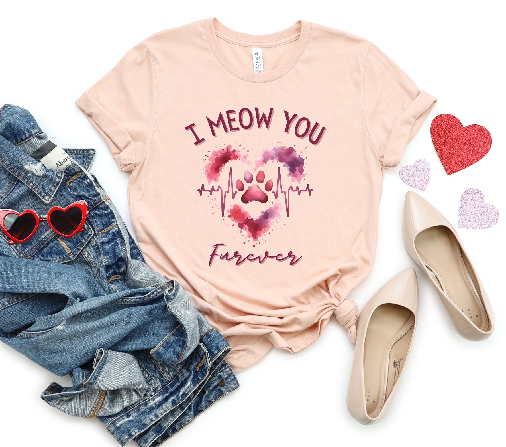 Cat Valentines Day T-shirt, Pet Valentines T-shirt, Funny Valentines ...