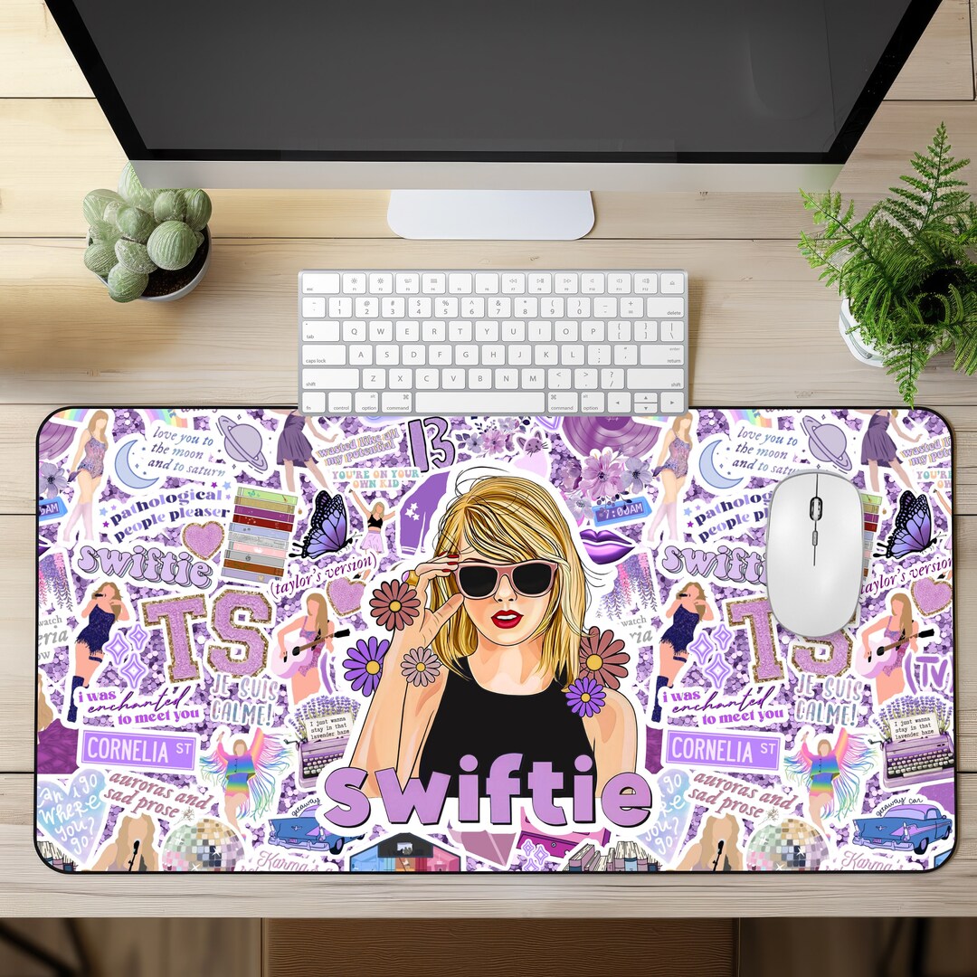 Purple Swiftie Desk Mat,tay Tay Desk Mat, Large Mouse Pad, Swiftie Desk ...