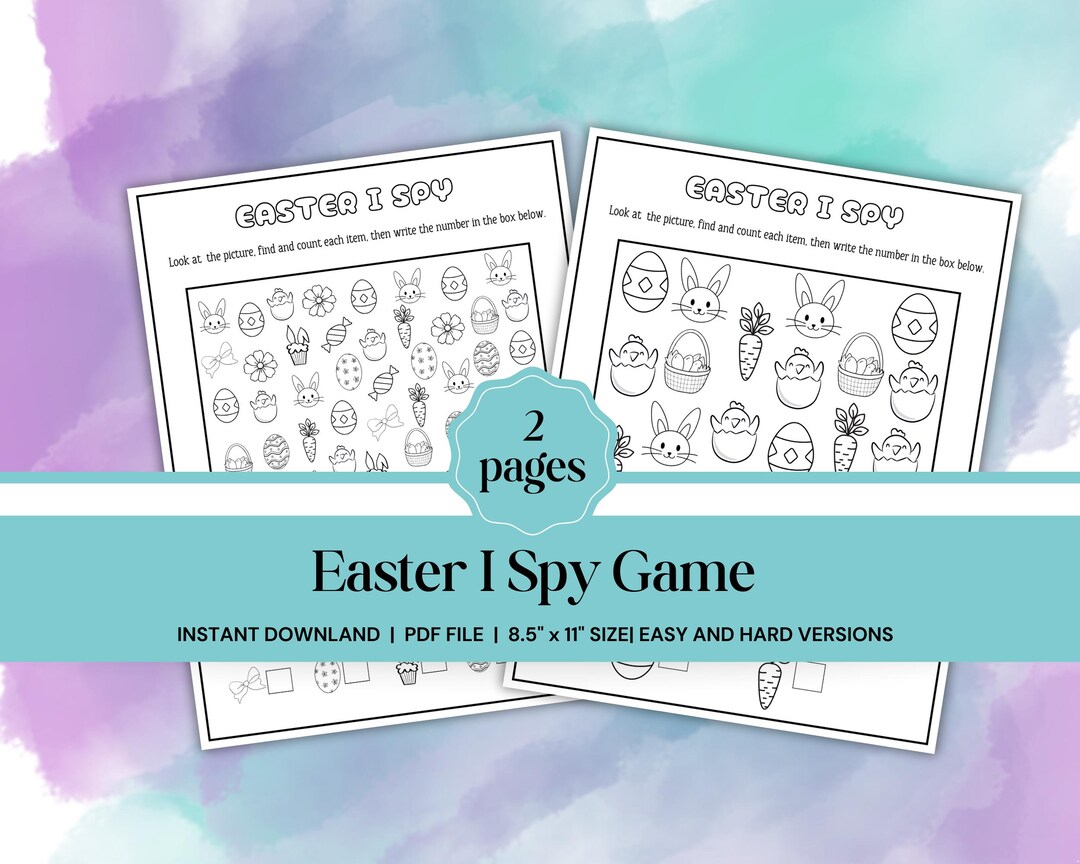 Easter I Spy Game | Fun Printable Easter Activity for Kids | Seek and ...