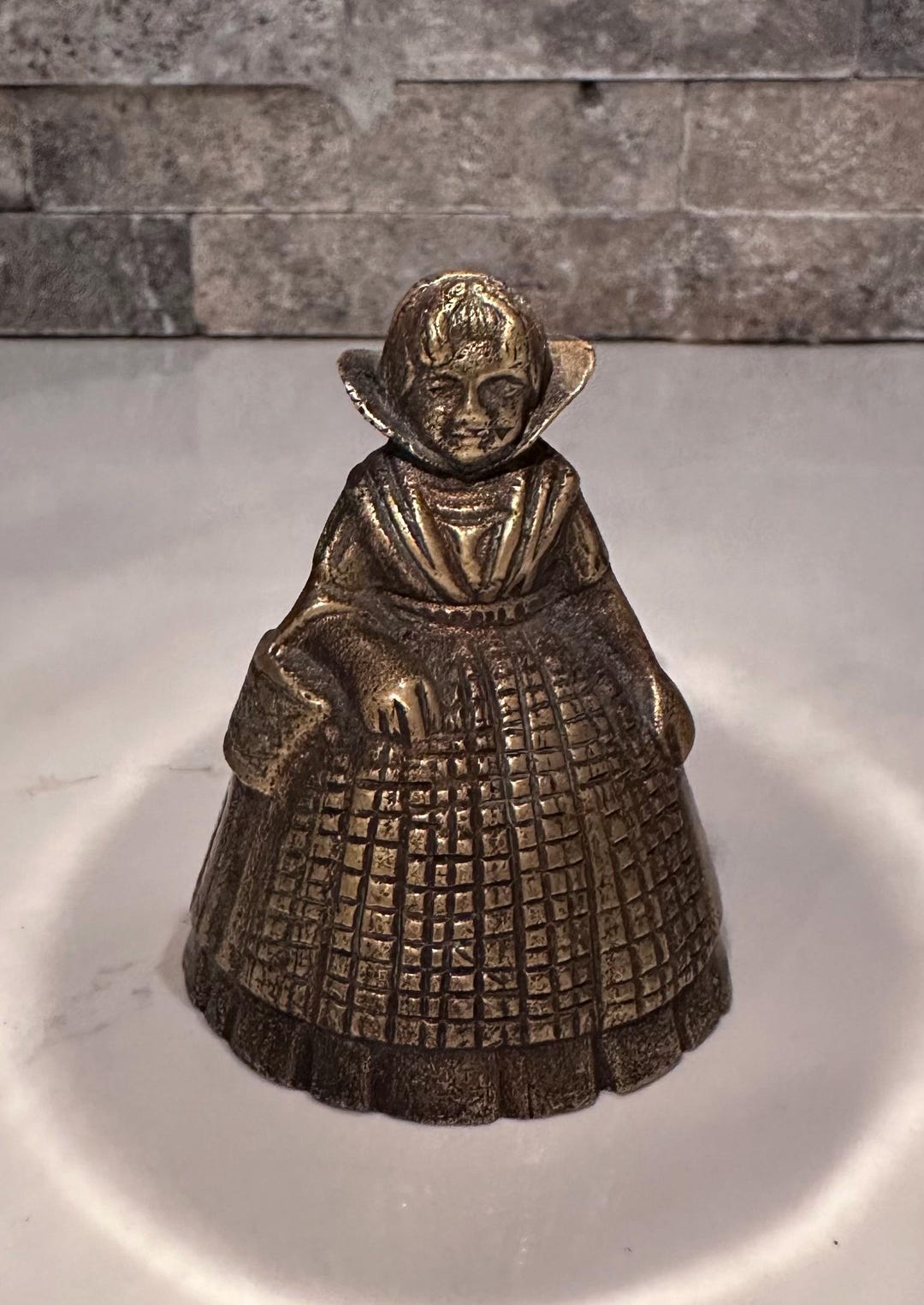Vintage Brass Bell Lady From Portugal. 2.75” Tall - Etsy