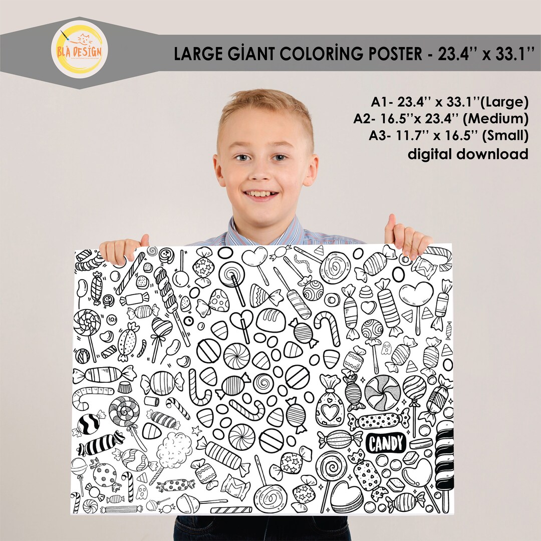 Sweet Candy Pdf Download Party Coloring Sheet, Sweets Candy Coloring ...