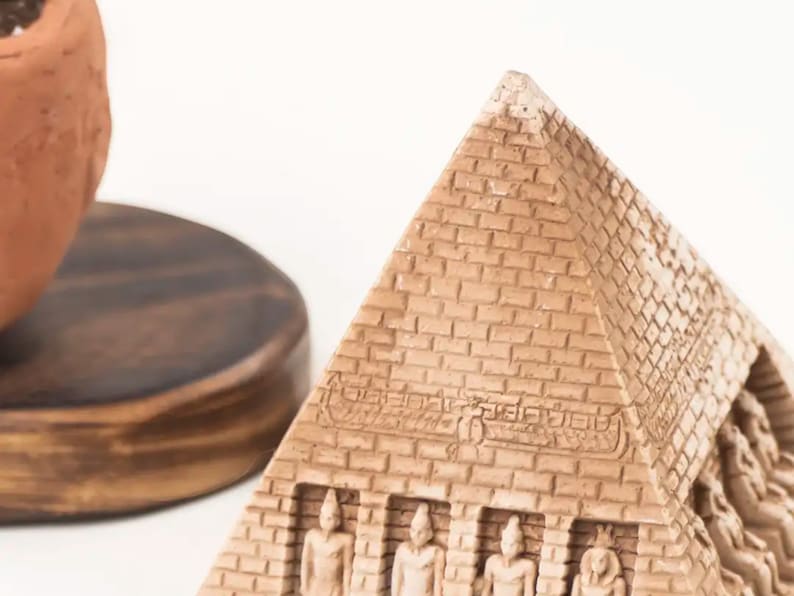 Decorative Terracotta Pyramid Sculpture - 9x10 Cm - Etsy