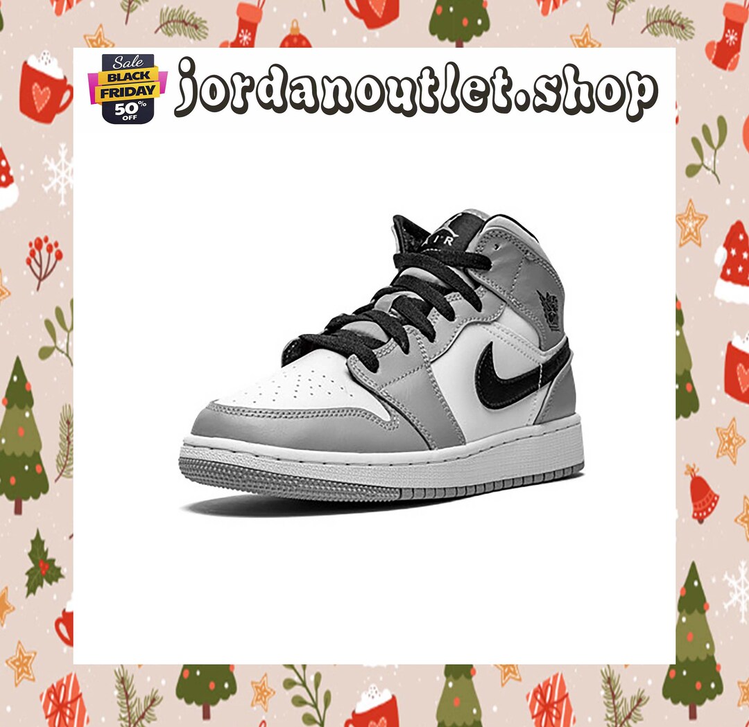 Jordans Air 1 Mid GS light Smoke Grey Custom Jordan 1 - Etsy