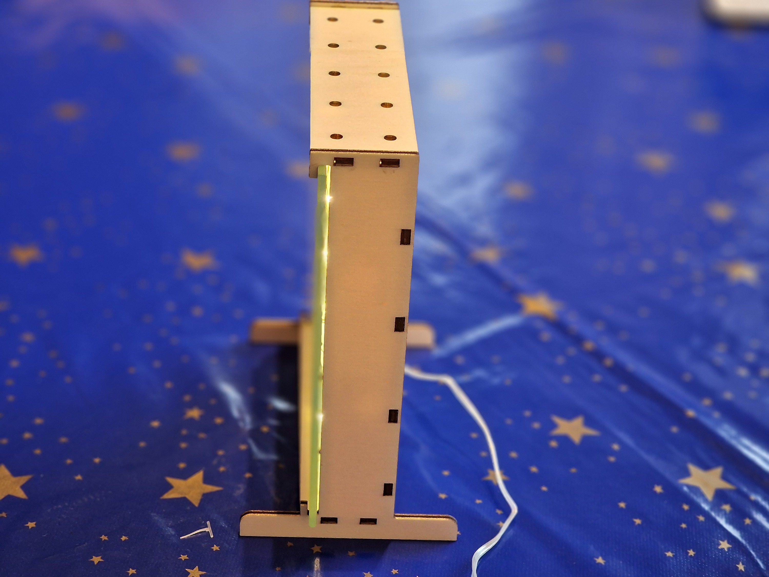 Lightburn SVG DXF AI 3 4 Mm Plywood Housing for Illuminated Mirror Tile ...