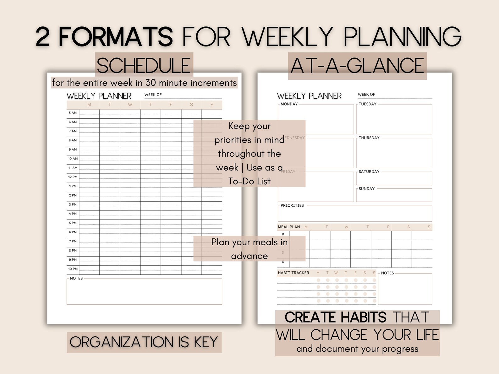 Daily Planner Printable, Productivity Planner, ADHD Planner, Printable ...