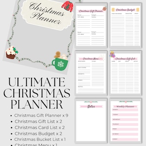 Christmas Gift Planner Printable. 32 Pg | Gift Tracker | Christmas ...