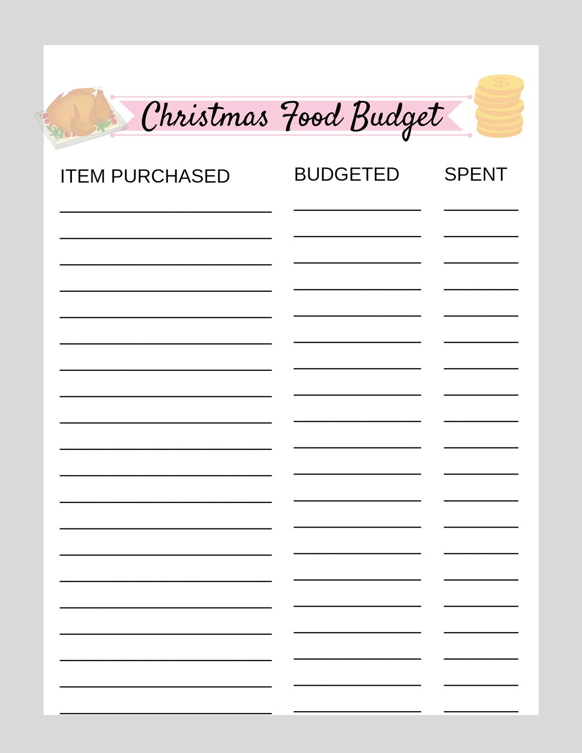 Christmas Gift Planner Printable. 32 Pg | Gift Tracker | Christmas ...