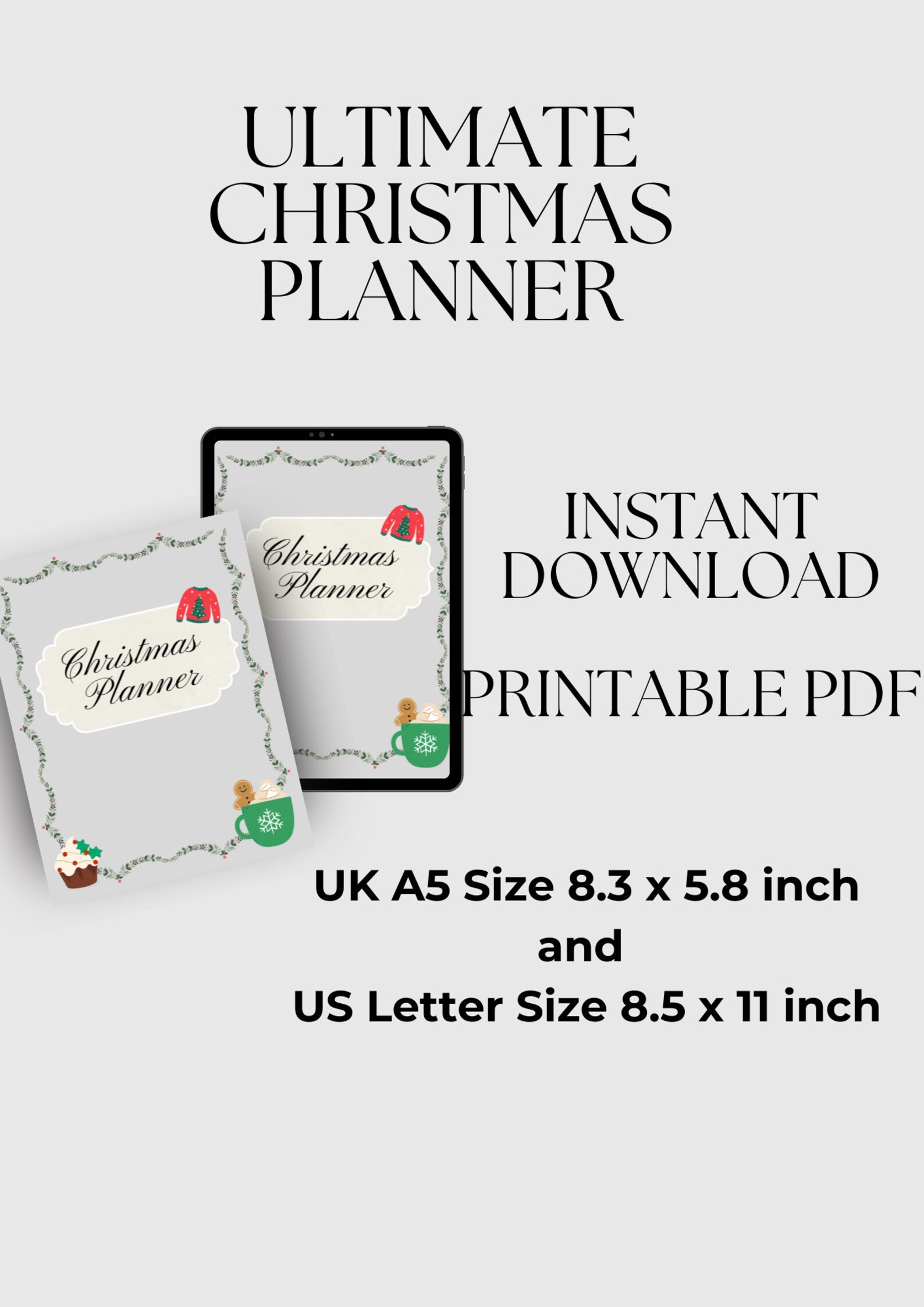 Christmas Gift Planner Printable. 32 Pg | Gift Tracker | Christmas ...
