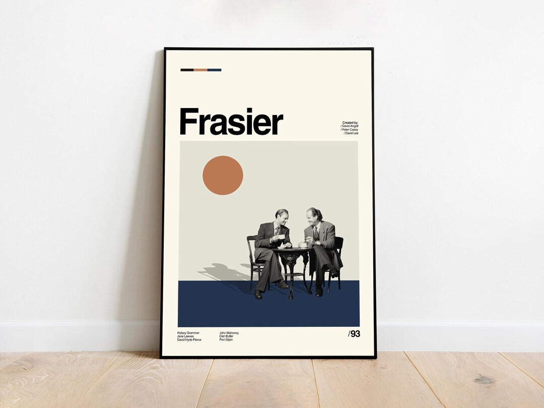 Frasier Tv Series Poster, Mid Century Modern, Retro Movie Print ...
