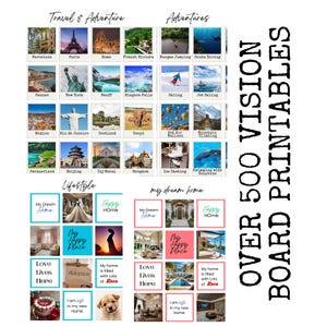 2025 Vision Board Kit Printable 500 Vision Board Images, Words ...