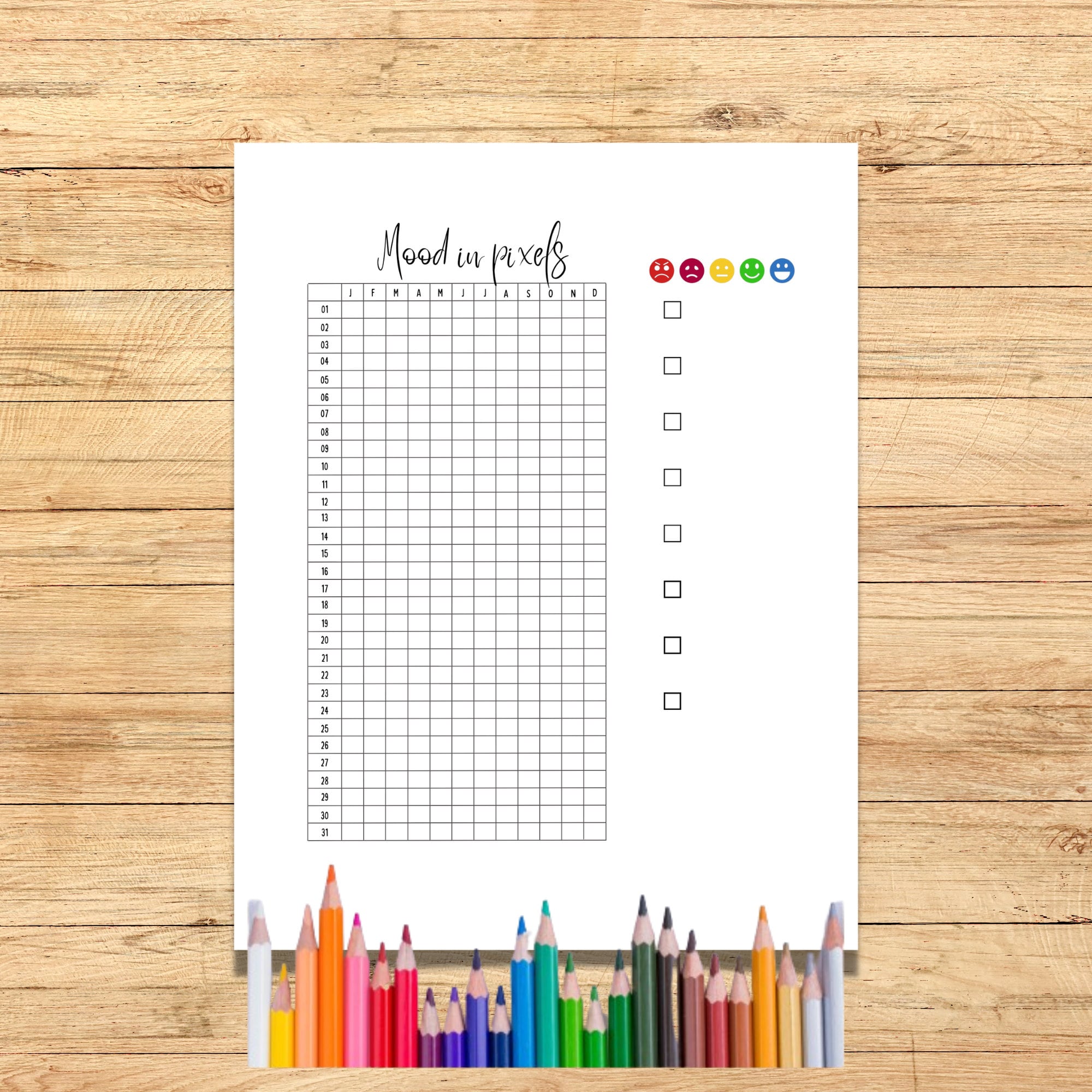 Hoja de trabajo para colorear hábitos del Bullet Journal Tracker del ...