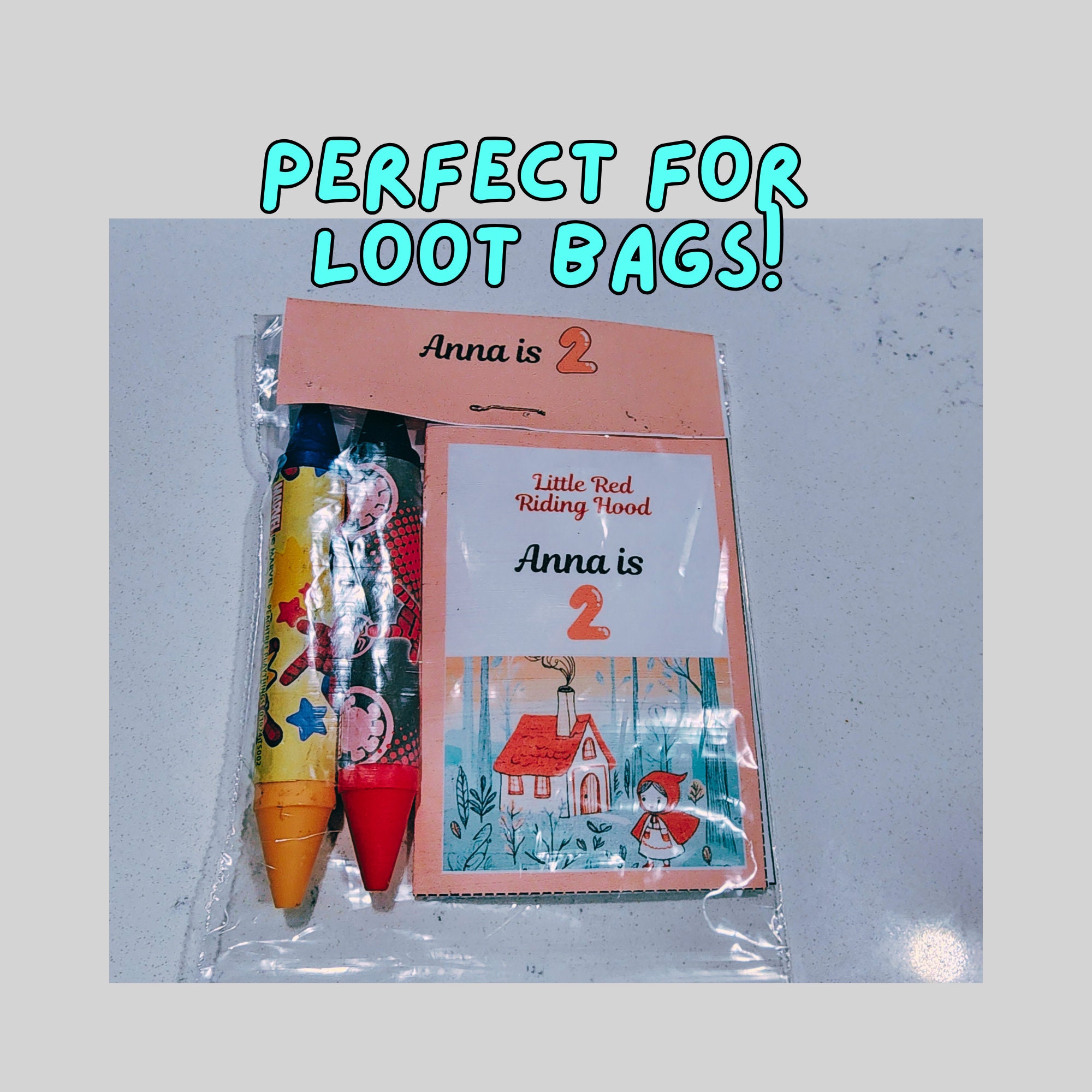 Mini Foldable Coloring Book: Little Red Riding Hood Party Favor ...