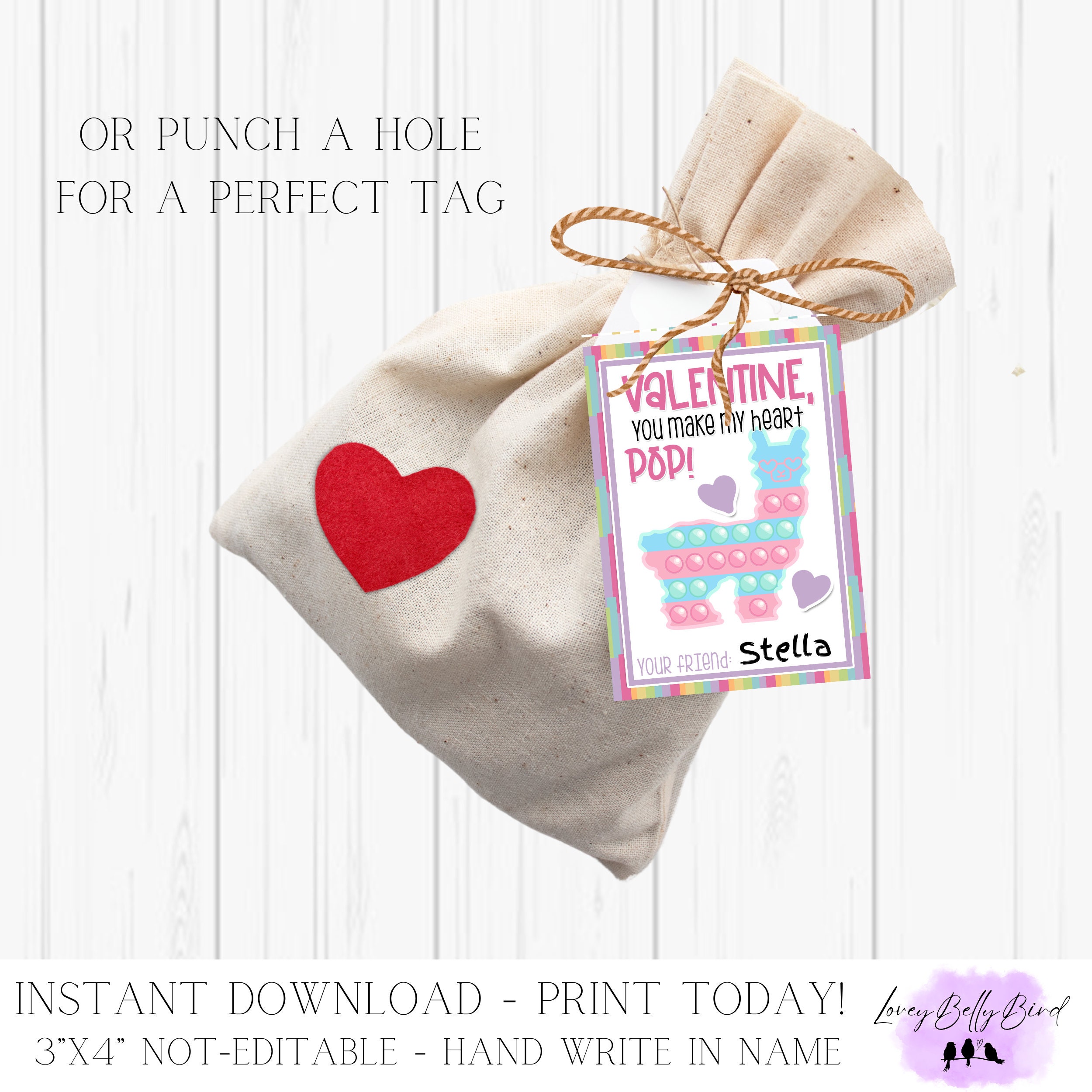 Fidget Pop It Valentine Cards Instant Download, Kids Valentines ...