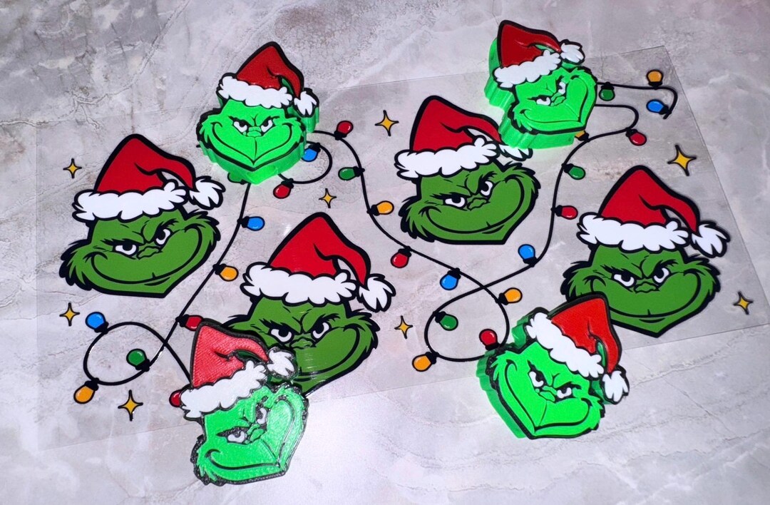 Red Hat Grinch 3d Straw Topper - Etsy