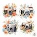 Vintage Captures: Watercolor Floral Retro Camera Clipart Instant ...