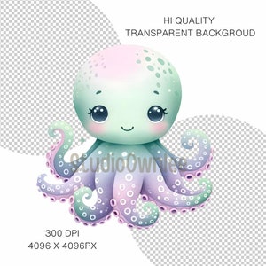 Undersea Wonders: 50 HQ Watercolor PNG Illustrations of Sea Ocean ...