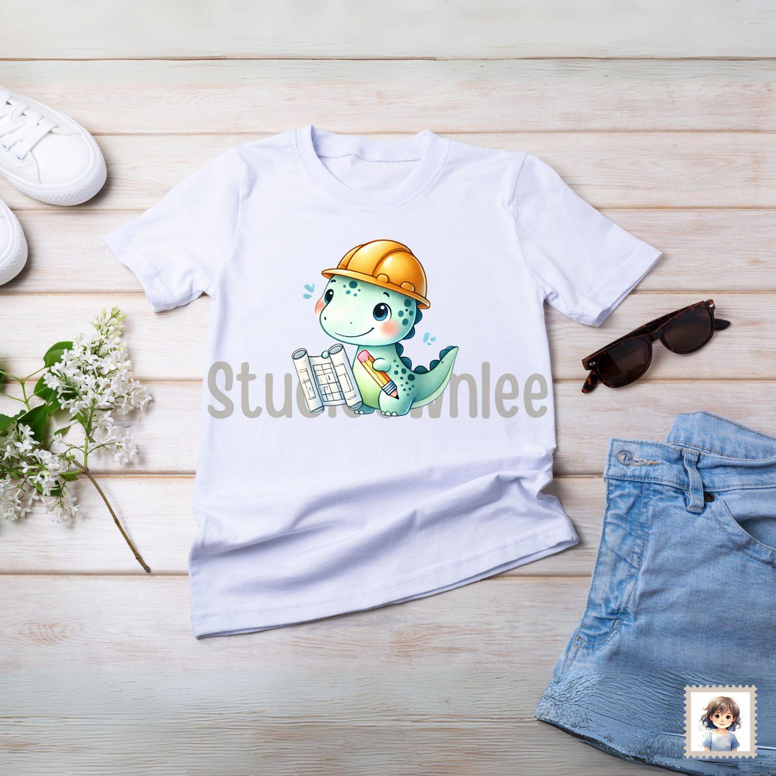 Construction Dinosaur Clipart Set: 30 PNG Illustrations (commercial Use ...