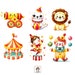 25 Watercolor PNG Clipart Files Featuring Whimsical Circus Scenes - Etsy