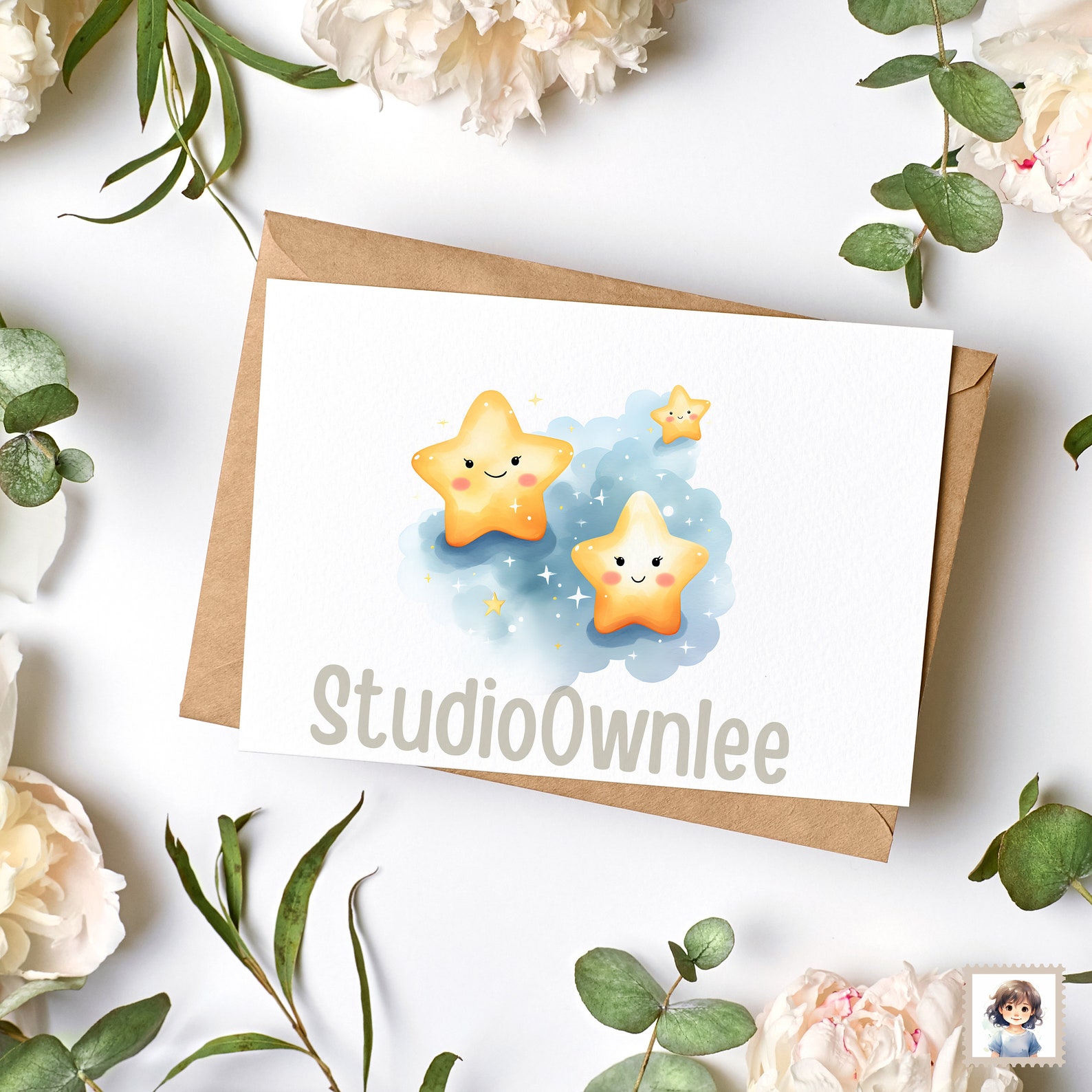 30 Cute Twinkle Little Star Clipart Bundle Watercolor Instant Download ...